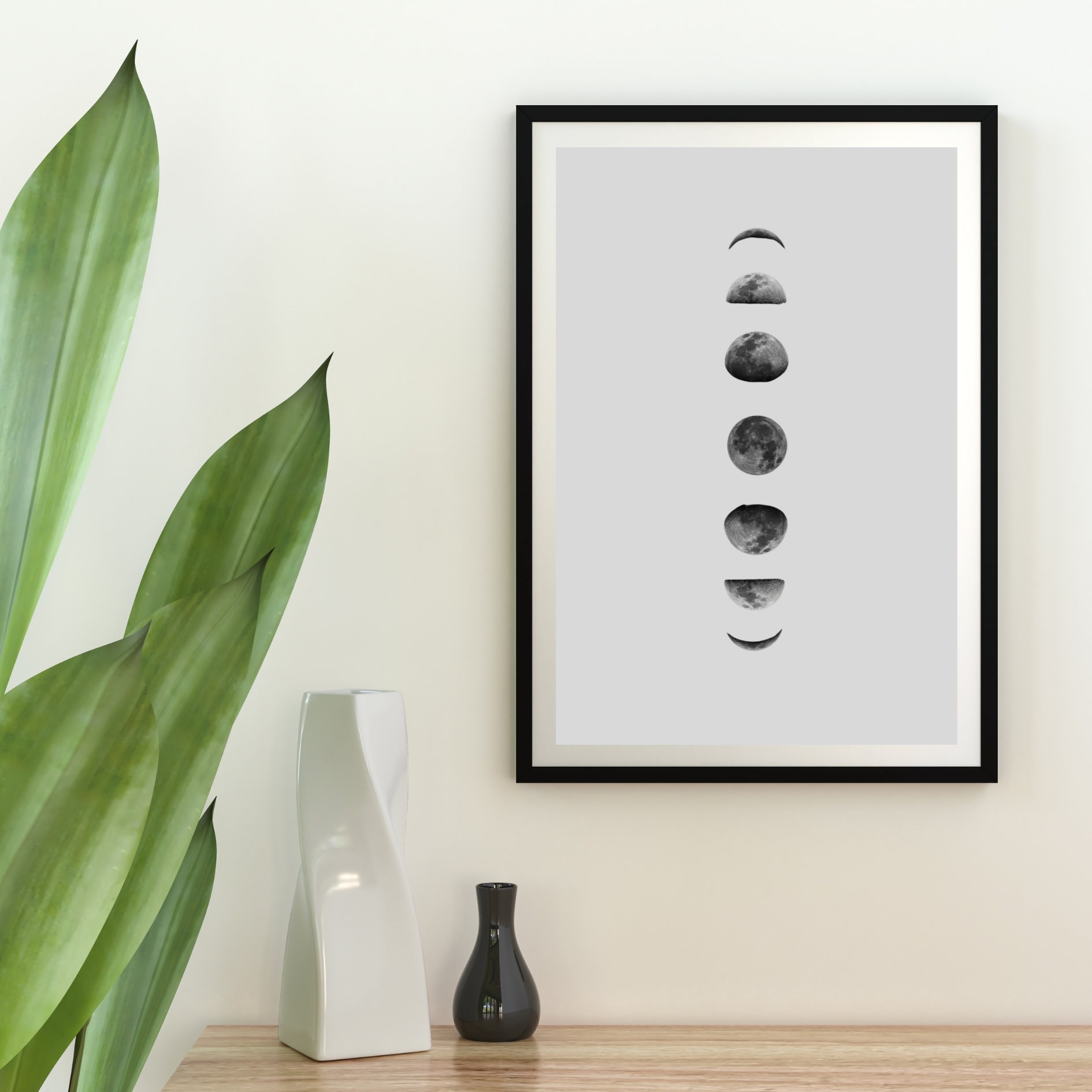 Moon Print, Phases of the Moon, Lunar Phases, Digital Download ...