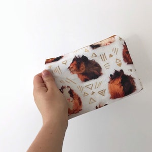 Guinea Pig Party Zipper Pouch / Pencil Pouch or Make up Bag With ...