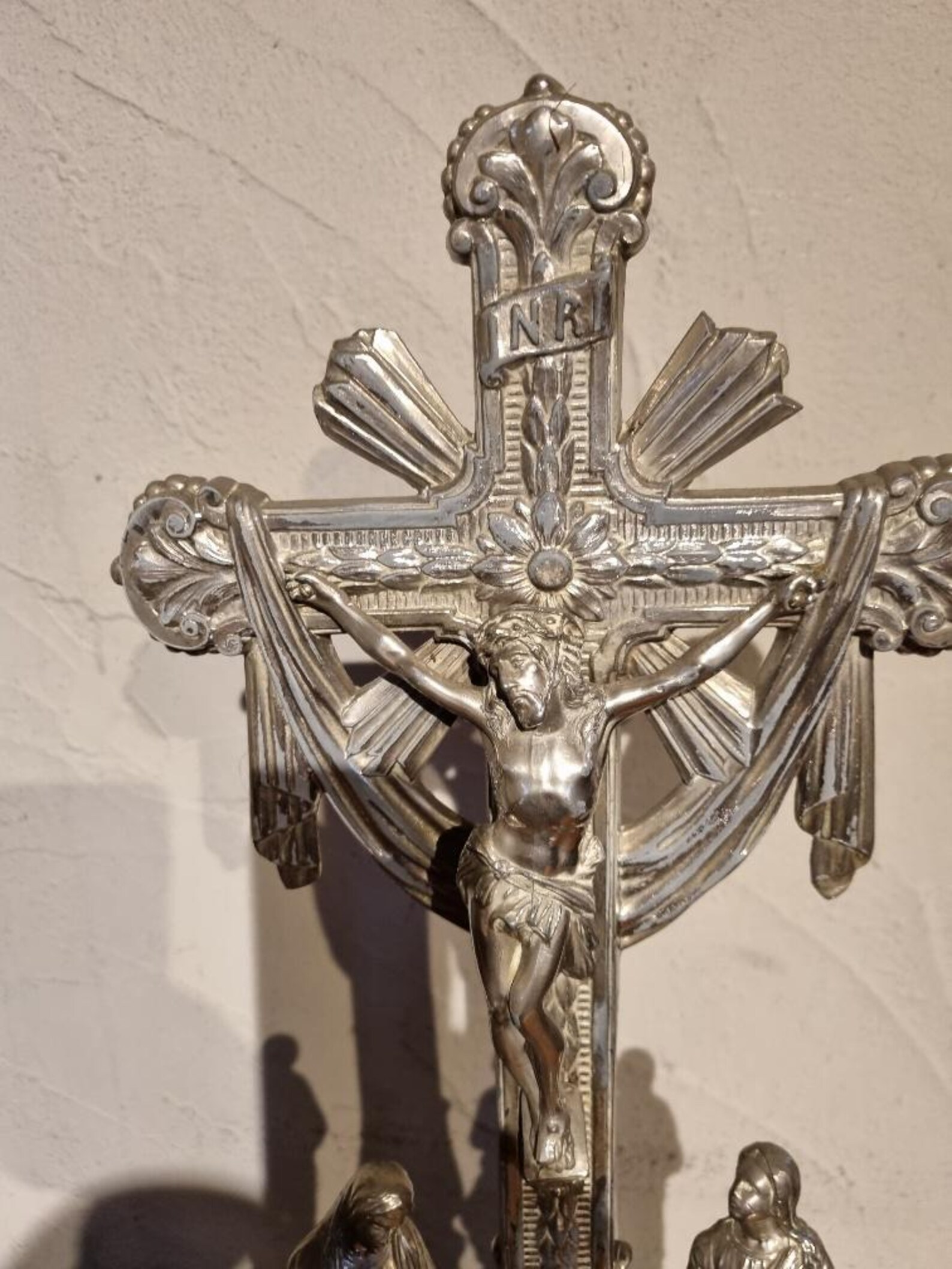Super Nice Large Antique Crucifix With Statues Rare - Etsy