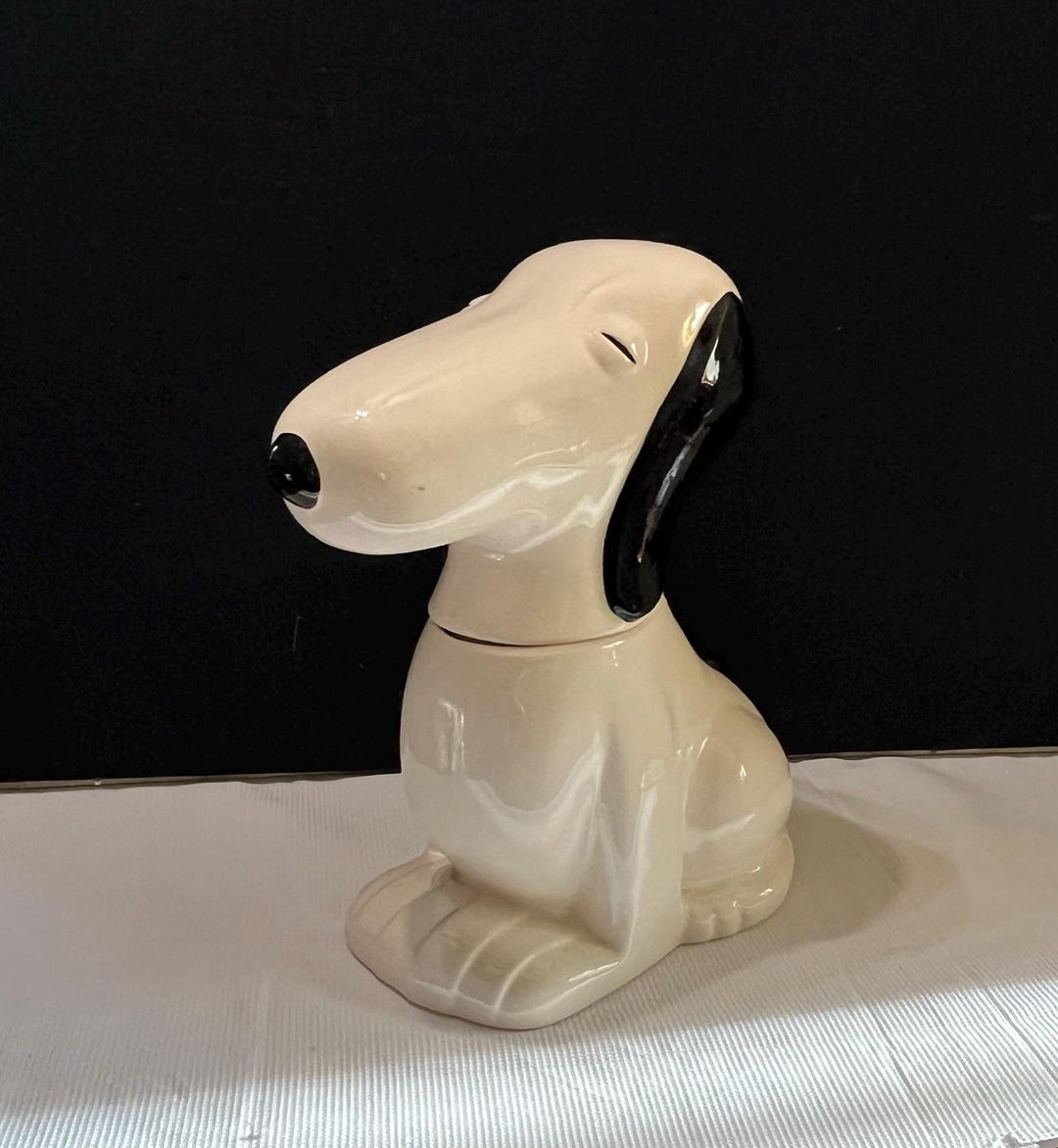 Fabulous 1960's 1980's Snoopy 11tall ceramic Vintage Cookie Jar-peanuts ...