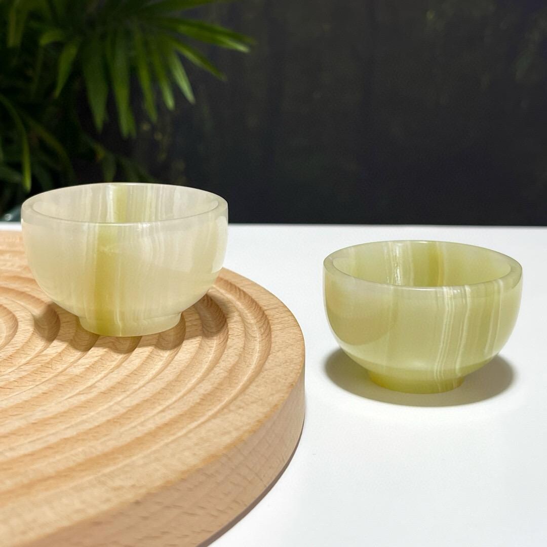 Natural Afghan Jade Bowl, Natural Gemstone Tea Cups, Crystal Home Decor ...