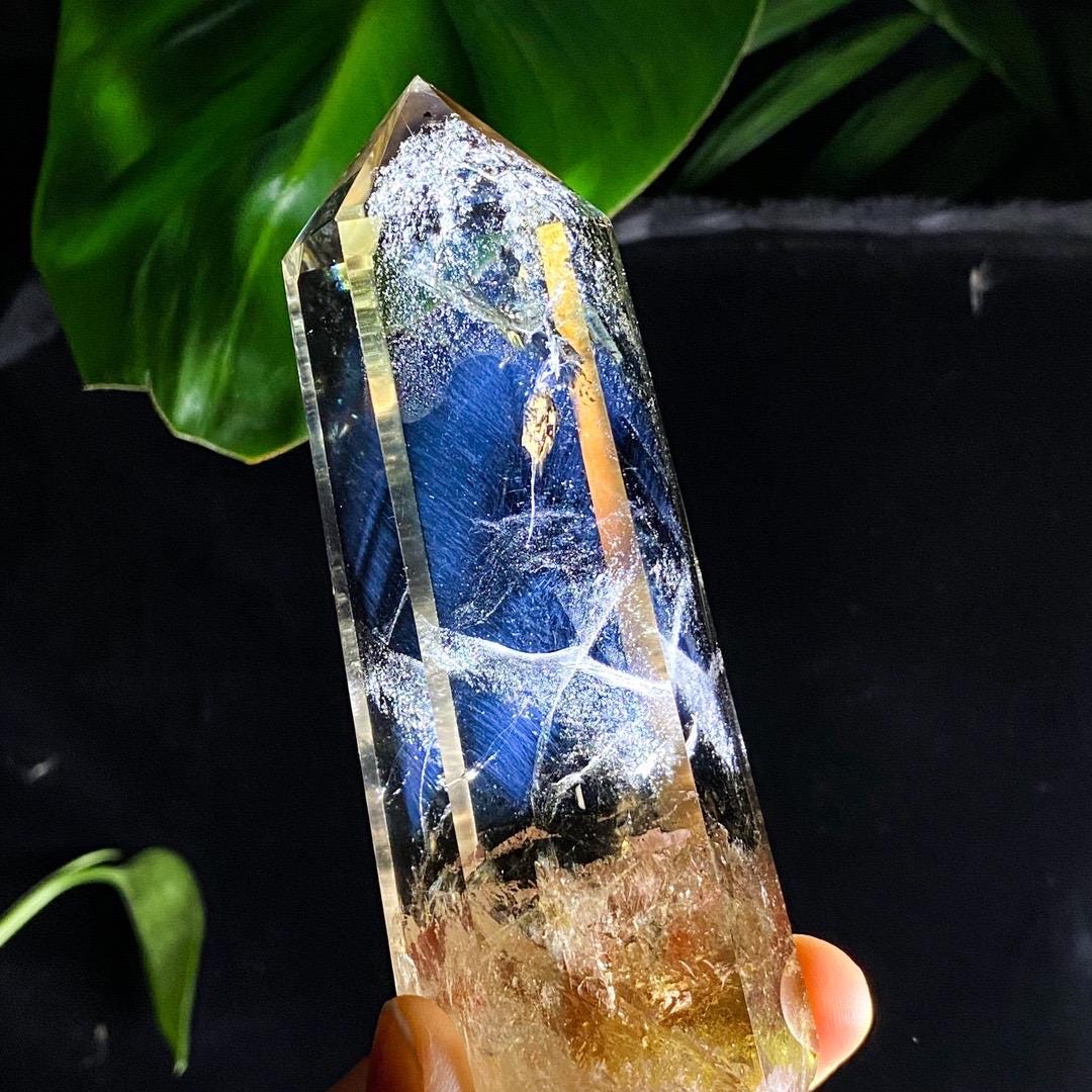 Natural Blue Needle Quartz Tower, Crystal Blue Needle, Blue Angel’s ...