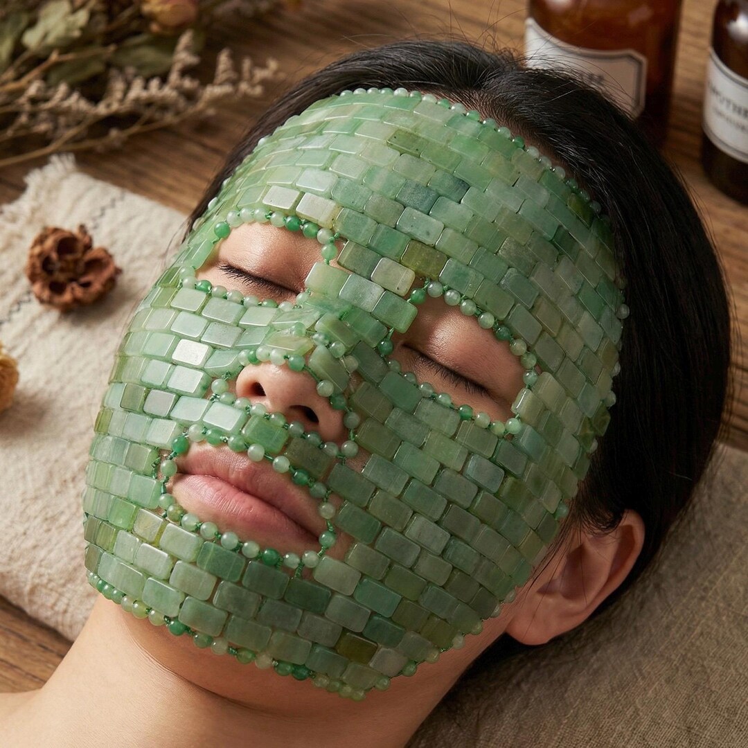 Natural Crystal Face Massager Mask, Face Care, Meditation Stones - Spa ...