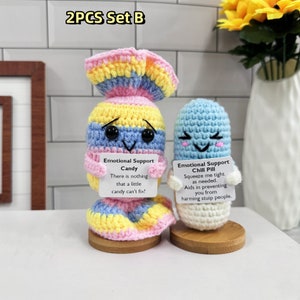 Adorable Crochet Chill Pill With Crochet Candy-emotional Support Gift ...