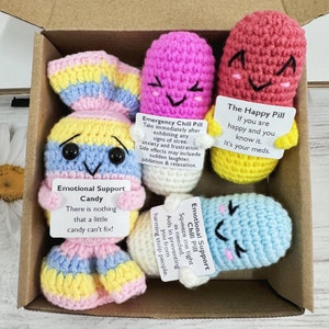 Adorable Crochet Chill Pill With Crochet Candy-emotional Support Gift ...