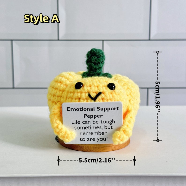 Adorable Crochet Pepper,emotional Support Pepper,positive Pepper ...