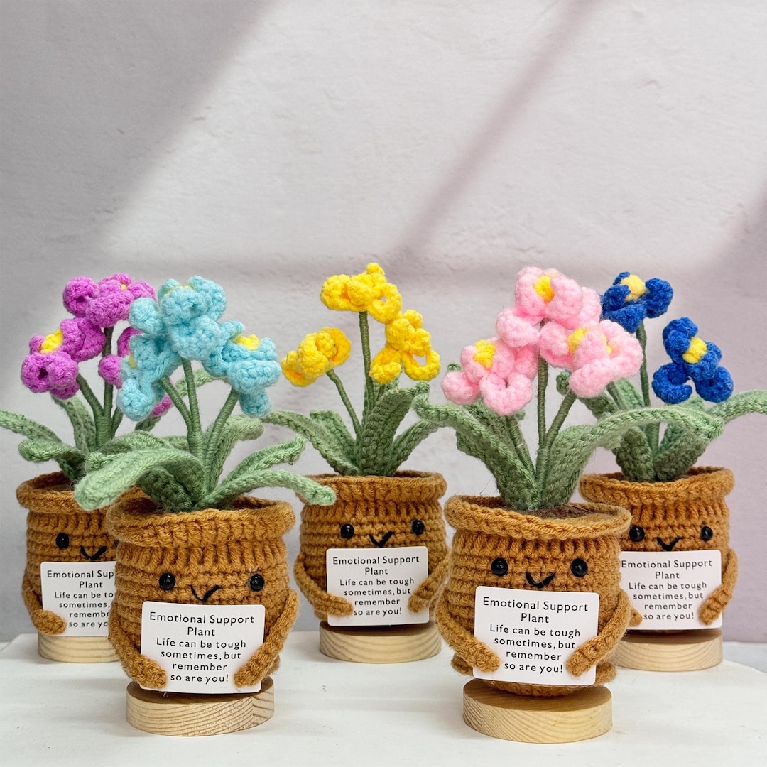 Handmade Crochet Orchid Plant,crochet Flowers,positive Affirmations ...