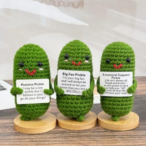 3PCS Emotional Support Pickle Gift Set,positive Pickle,big Fan Pickle ...