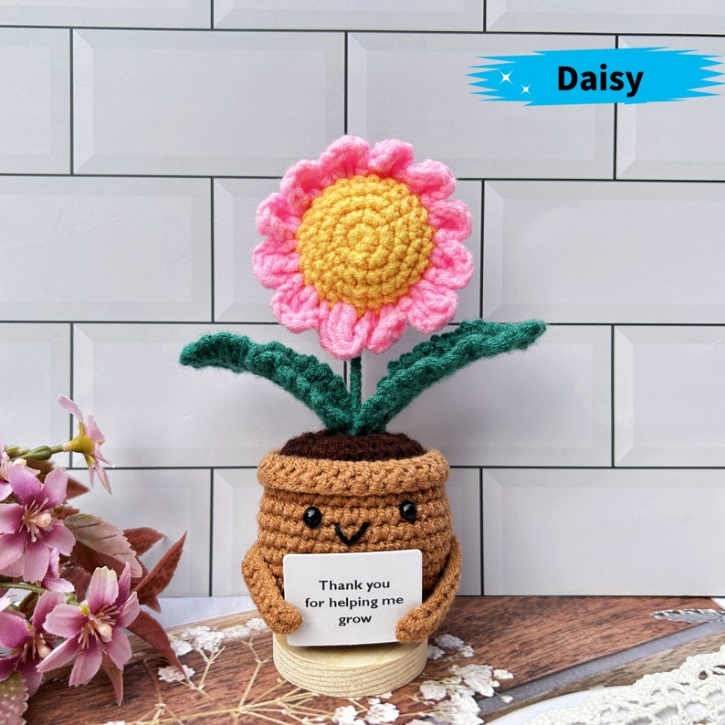 Adorable Emotional Support Flower-handmade Crochet Sunflower/rose/daisy ...