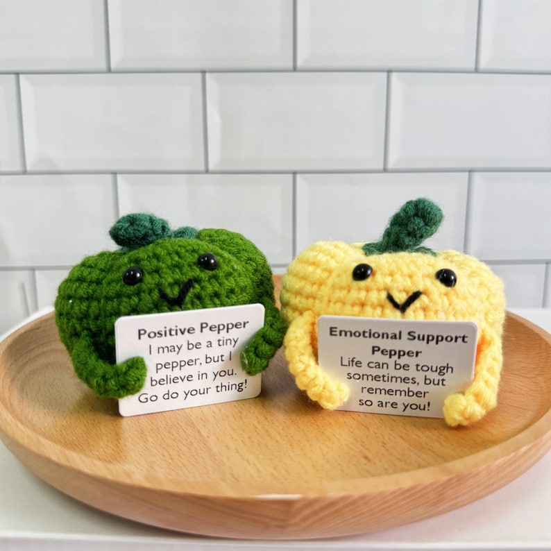 Adorable Crochet Pepper,emotional Support Pepper,positive Pepper ...