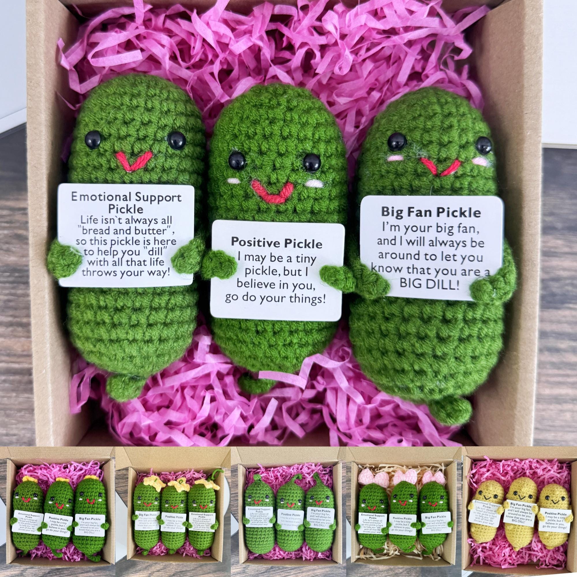 Emotional Support Pickle Gift Set,positive Pickle,big Fan Pickle,pickle ...