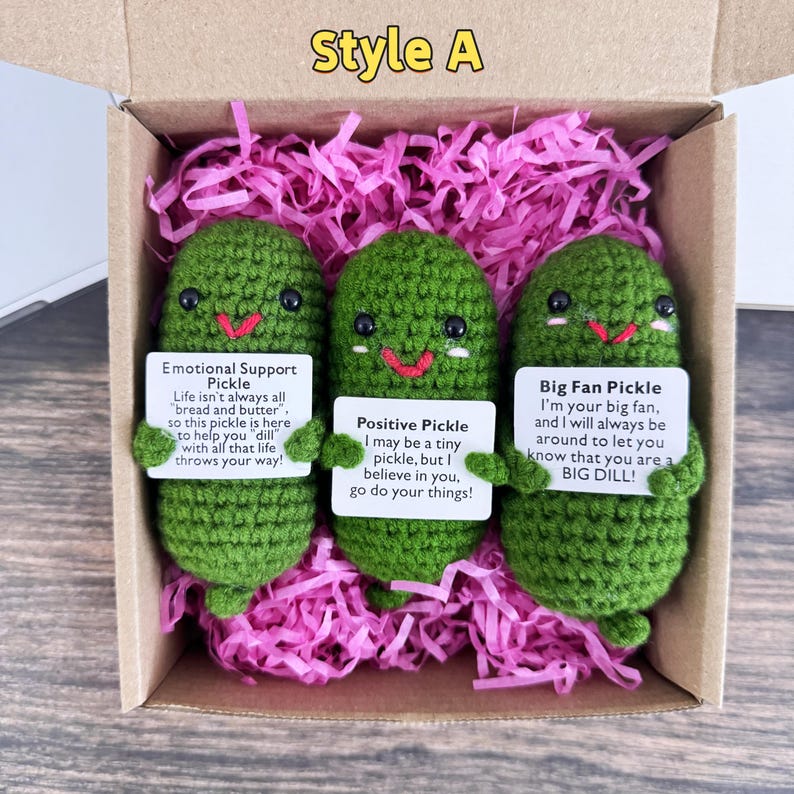 Emotional Support Pickle Gift Set,positive Pickle,big Fan Pickle,pickle ...
