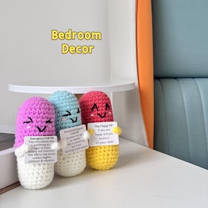 Funny Crochet Pill,emotional Support Pill,crochet Stuffed Pill,stress ...