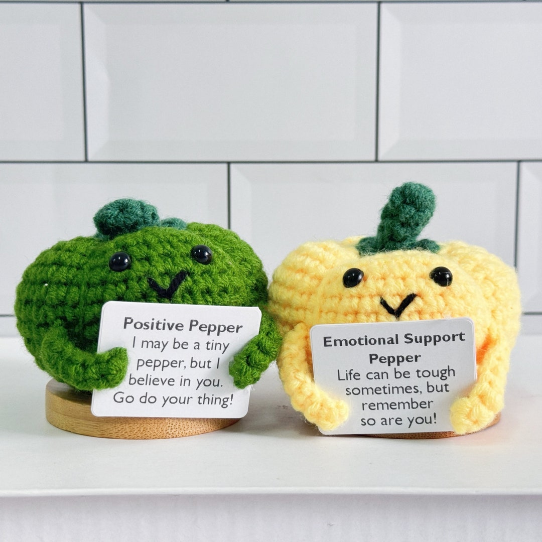 Adorable Crochet Pepper,emotional Support Pepper,positive Pepper ...