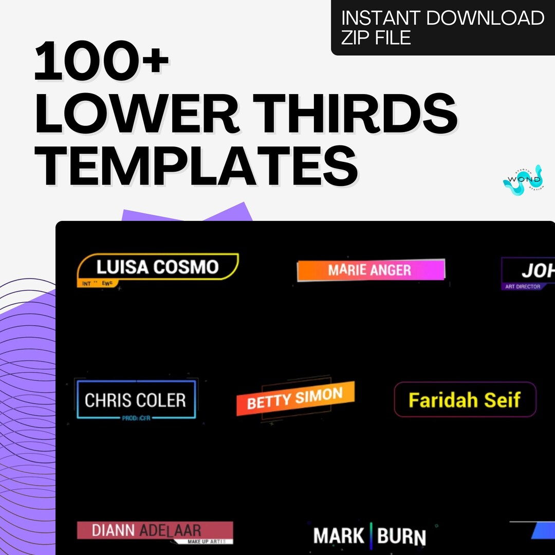 Lower Thirds Templates 100+, Custom Lower Thirds, Youtube Lower Thirds ...