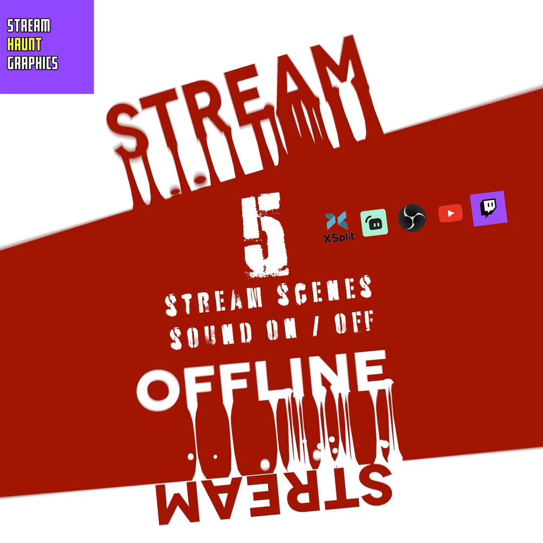 Bloody Horror Overlay - Themed Streaming Scenes Bundle | 5 Animated ...