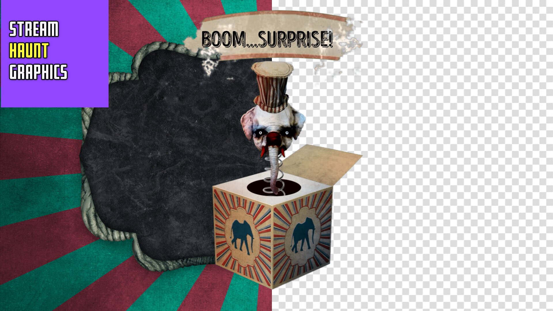 Evil Clown's Gift Alert Creepy Circus Jack-in-the-box Zombie Elephant ...