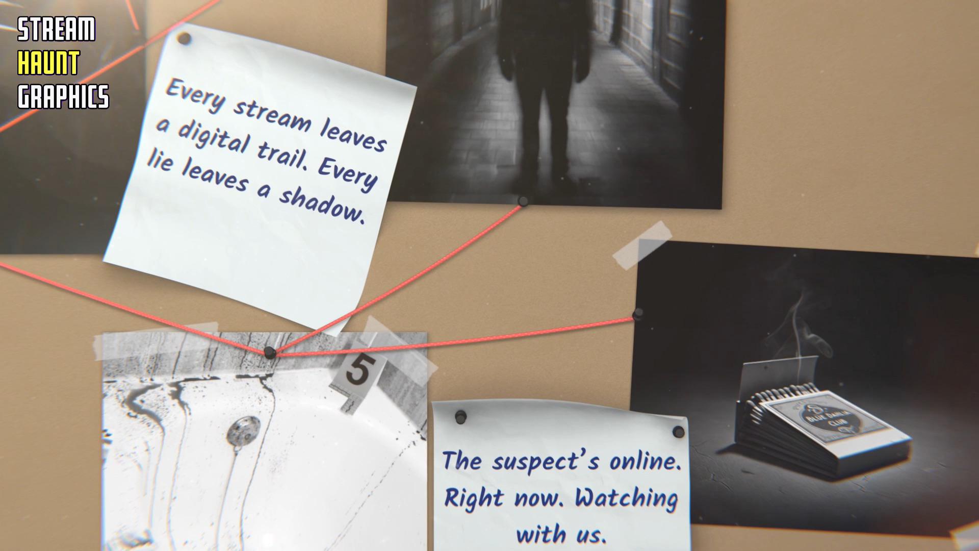 Mystery Detective Stream Overlay: Animated Crime Board Loops (MP4) - Etsy