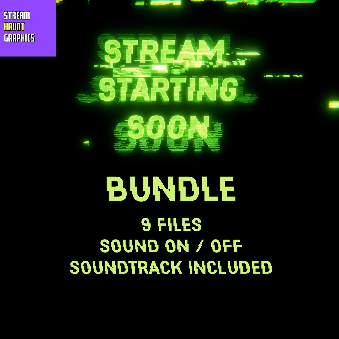 Glitch Overlay Cyberpunk Hacking Style for Twitch Stream Scenes Bundle ...