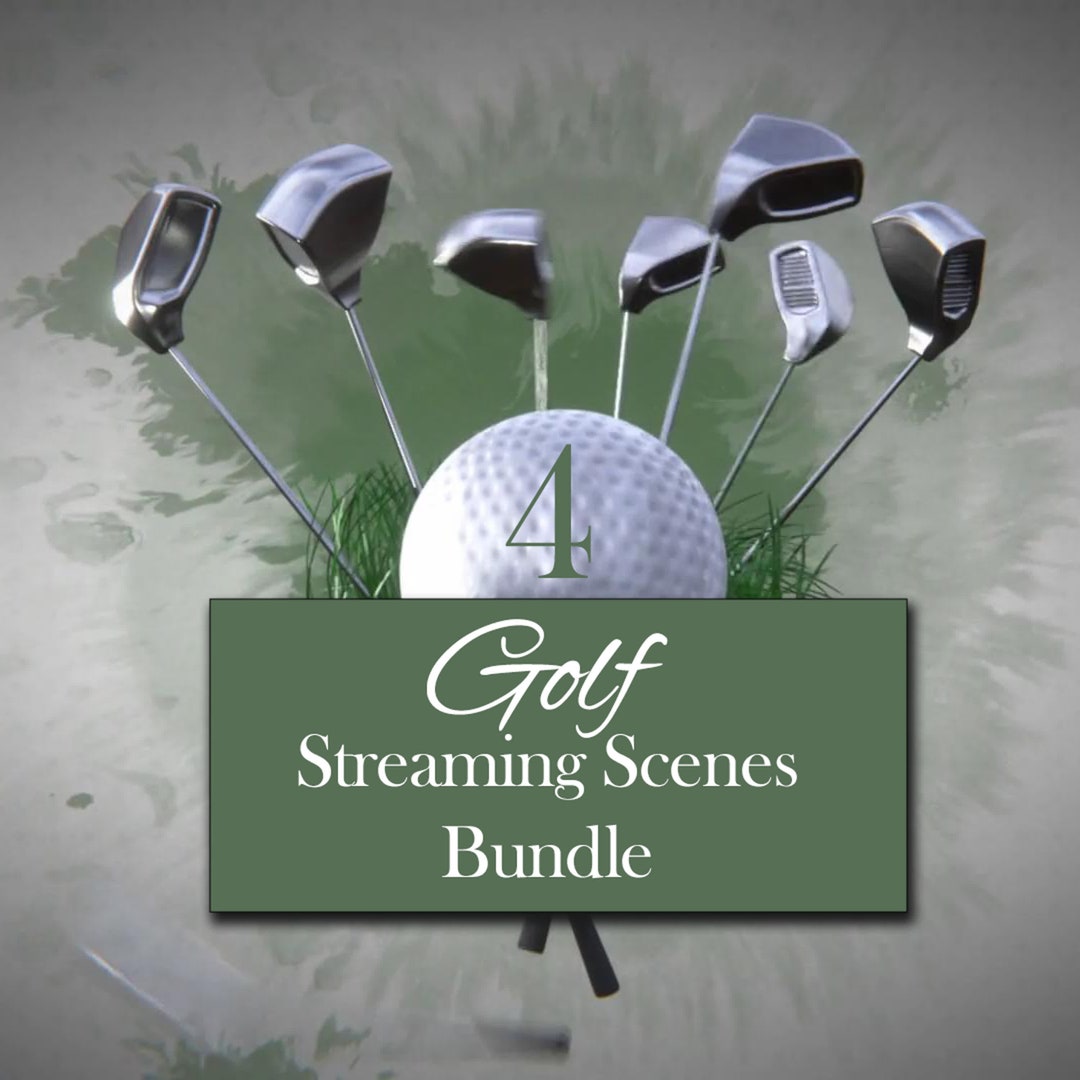 Golf Twitch Overlay Scene Animations Bundle | 4 Color Schemes | Full HD ...