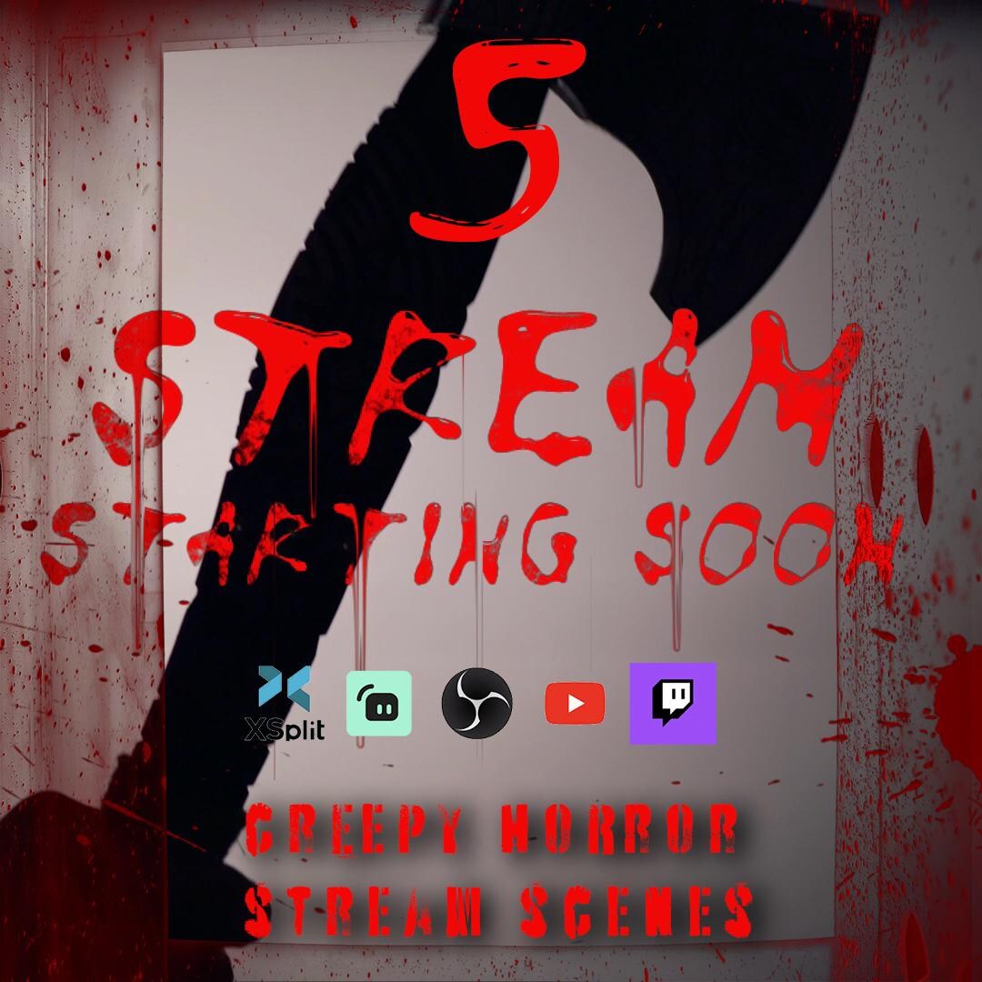 Axe Blood Splash Horror Stream Overlay Bundle – 5 Scenes (MP4 + PNG) - Etsy