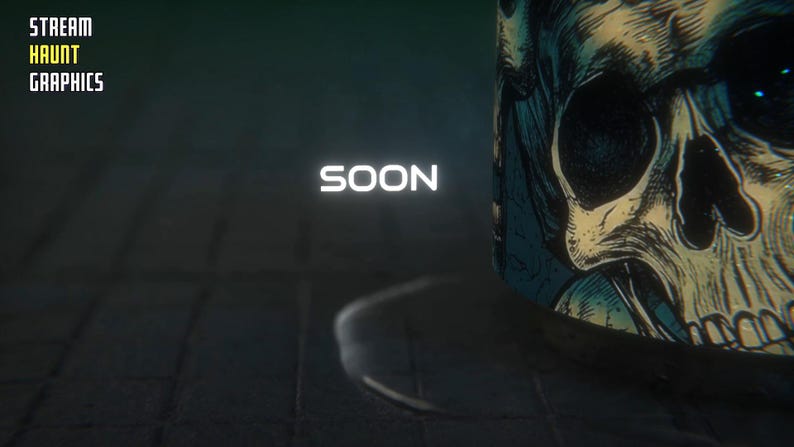Horror Soda Stream Overlay Animation Bundle: Skull Mp4s (digital ...