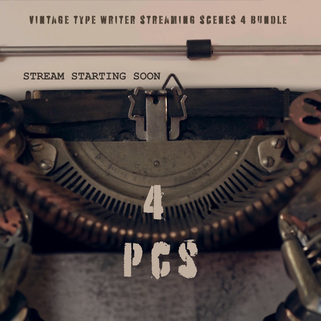 Vintage Typewriter Twitch Stream Animation Bundle: Noir Film Style - Etsy