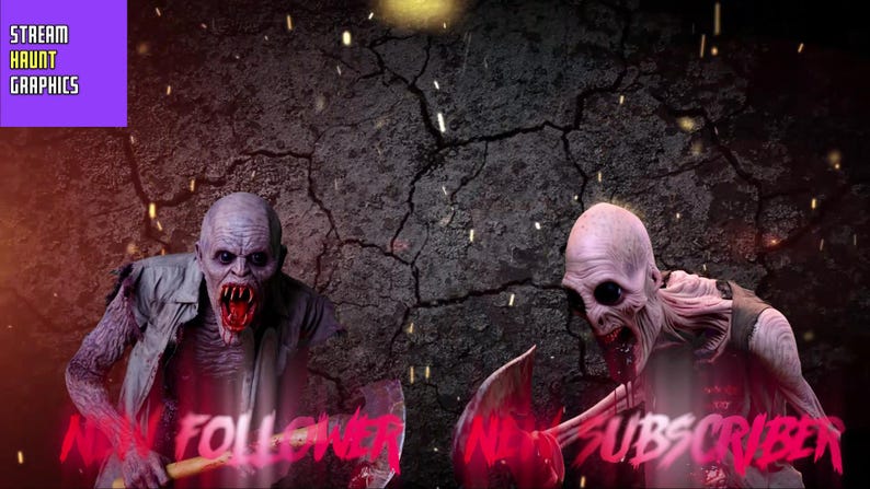 Creepy Killer Horror Alerts 4 Animated Ghostly Stream Alerts With ...