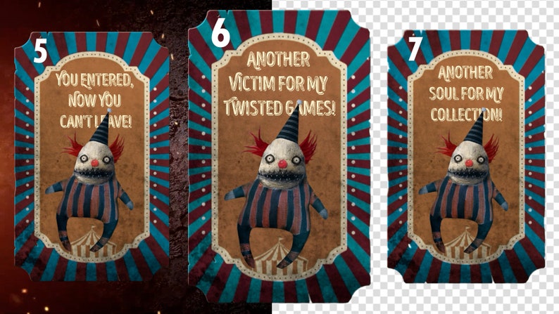 Terrifying Circus Clown Alerts Bundle 7 Macabre Evil Clown Animations ...