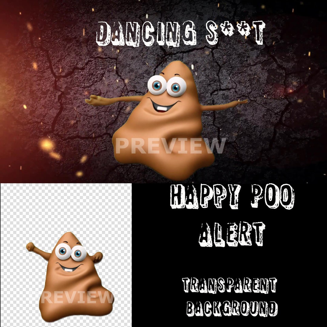Happy Poo Twitch Alert Animation Funny, Dancing Poo Drop Perfect for ...