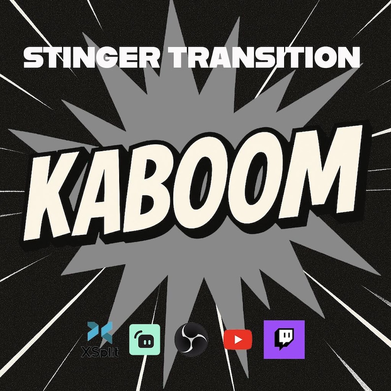 Kaboom Comic Book Transition | Transparent Webm + Prores | Sound ...