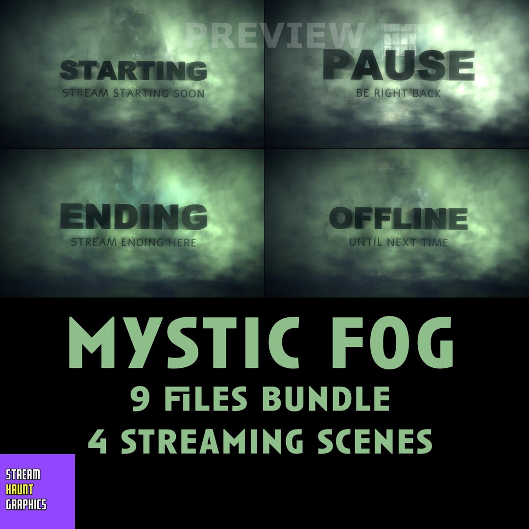 Twitch Overlay Mystic Fog Horror-themed Animated Twitch Intros Bundle ...