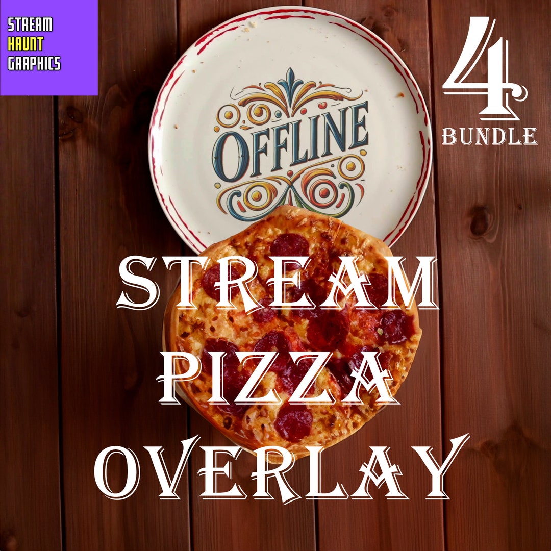 Stream Overlay Vibrant Pizza Scene Streaming Bundle | Starting Soon, Be ...