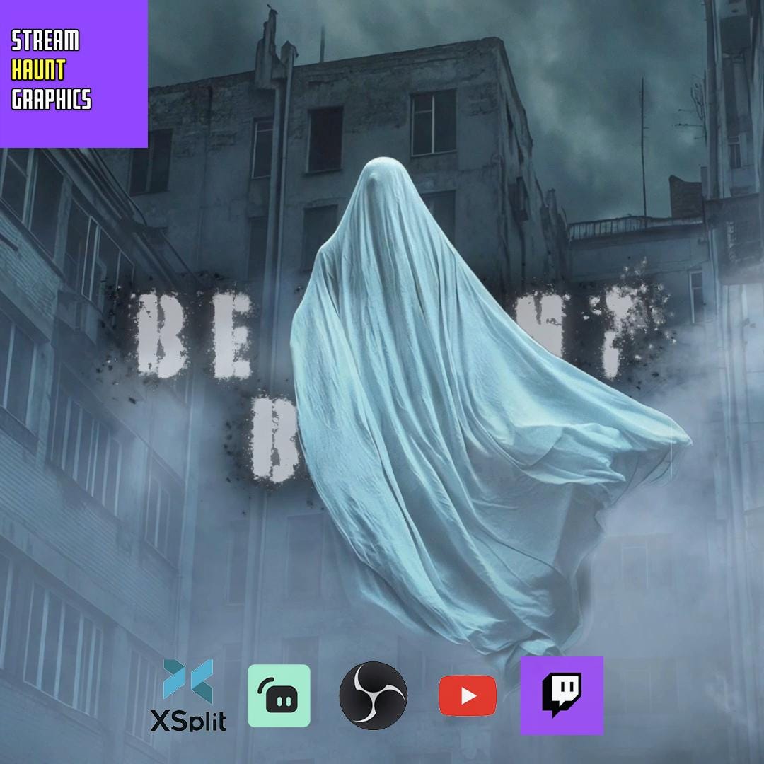 Glitchy Ghost Animation Bundle – Spooky Looping Stream Scenes With ...