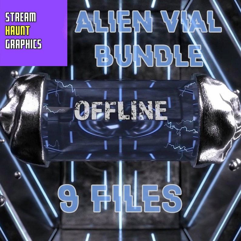 Alien Plasma Style Stream Twitch Overlay Bundle With 9 Files ...