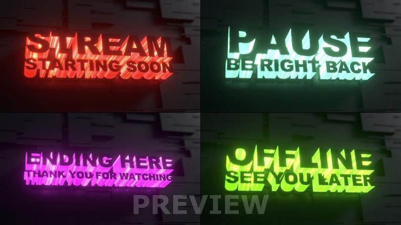 Dynamic Twitch Stream Overlay: Energy Extrusion Animation Bundle - Etsy