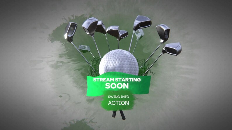 Golf Twitch Overlay Scene Animations Bundle | 4 Color Schemes | Full HD ...