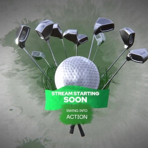 Golf Twitch Overlay Scene Animations Bundle | 4 Color Schemes | Full HD ...