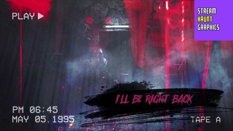 Horror Stream Animation Bundle: Scary Scenes, VHS Glitch Effect - Etsy