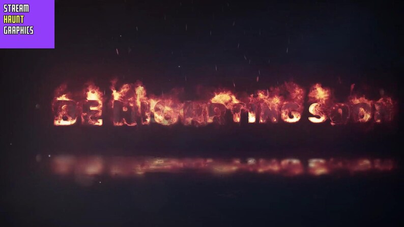 Epic Fire Letters Animation Pack Stream Status With Mirrored Reflection ...