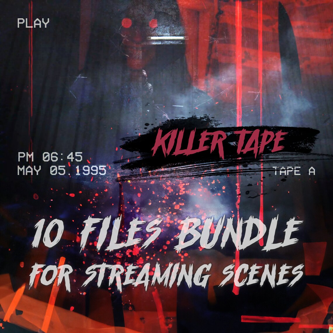 Horror Stream Animation Bundle: Scary Scenes, VHS Glitch Effect - Etsy