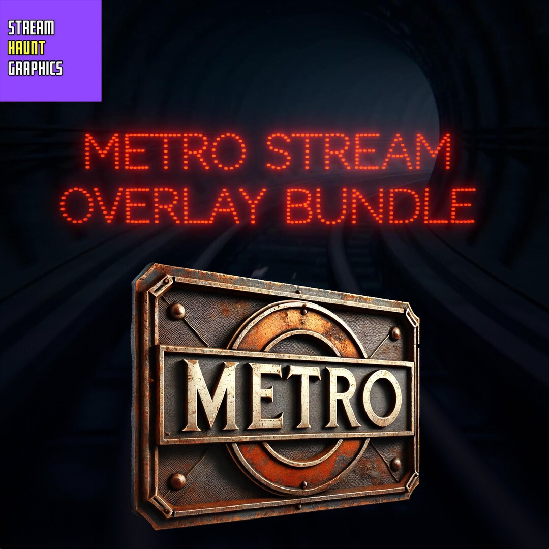 Metro Train Stream Overlay Bundle: Seamless FPV Animation (MP4, MOV ...
