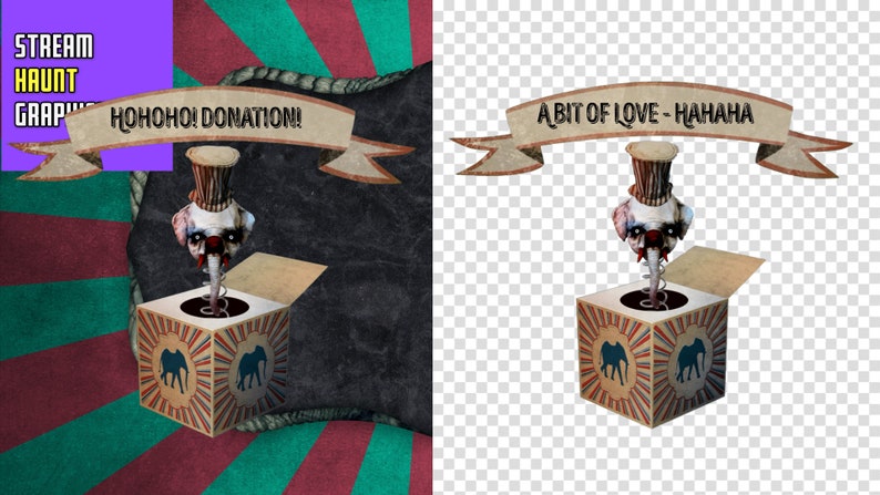 Evil Clown's Gift Alert Creepy Circus Jack-in-the-box Zombie Elephant ...