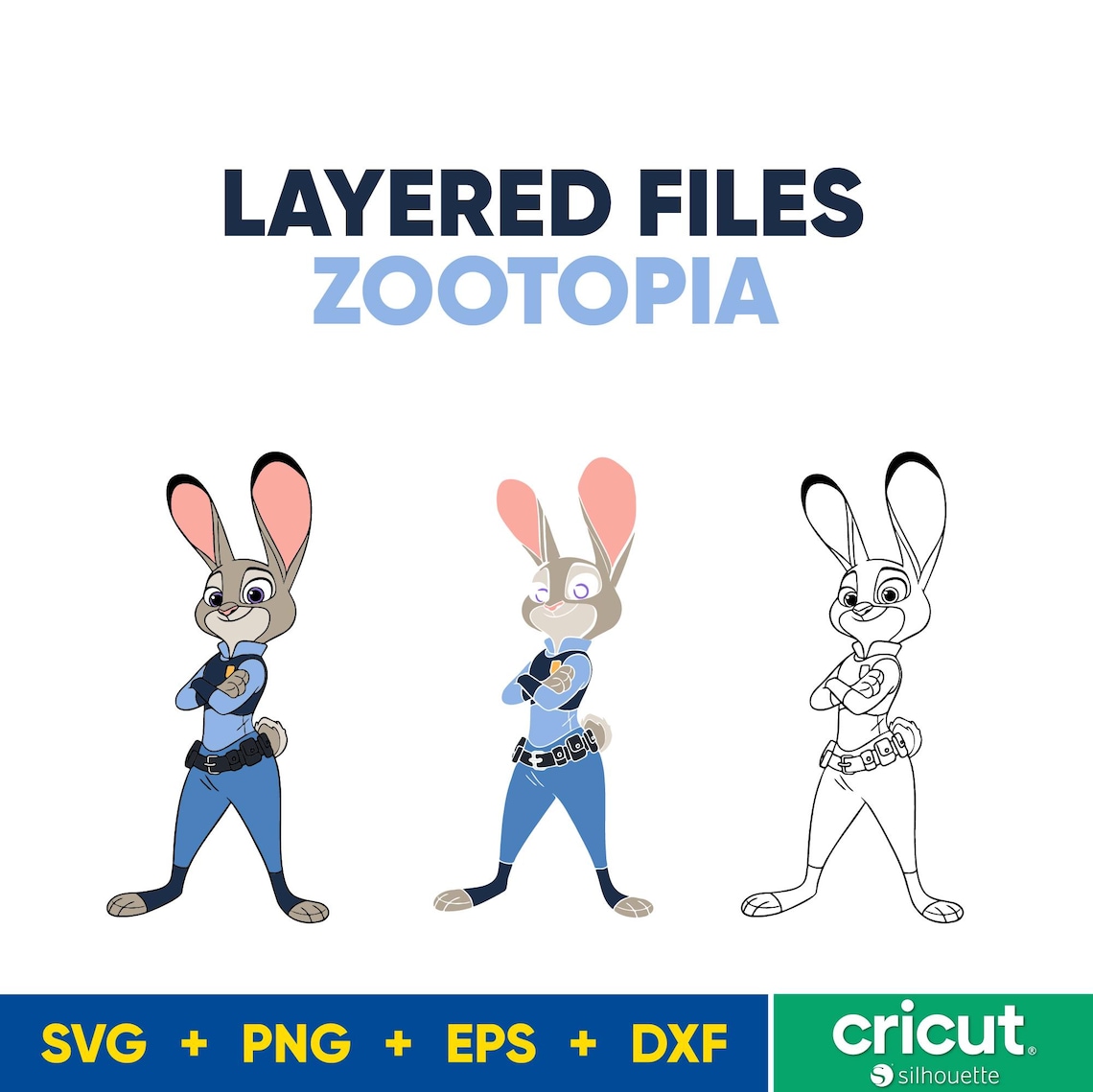 Zootopia SVG Bundle: Cricut & Silhouette Cut Files (digital Download ...