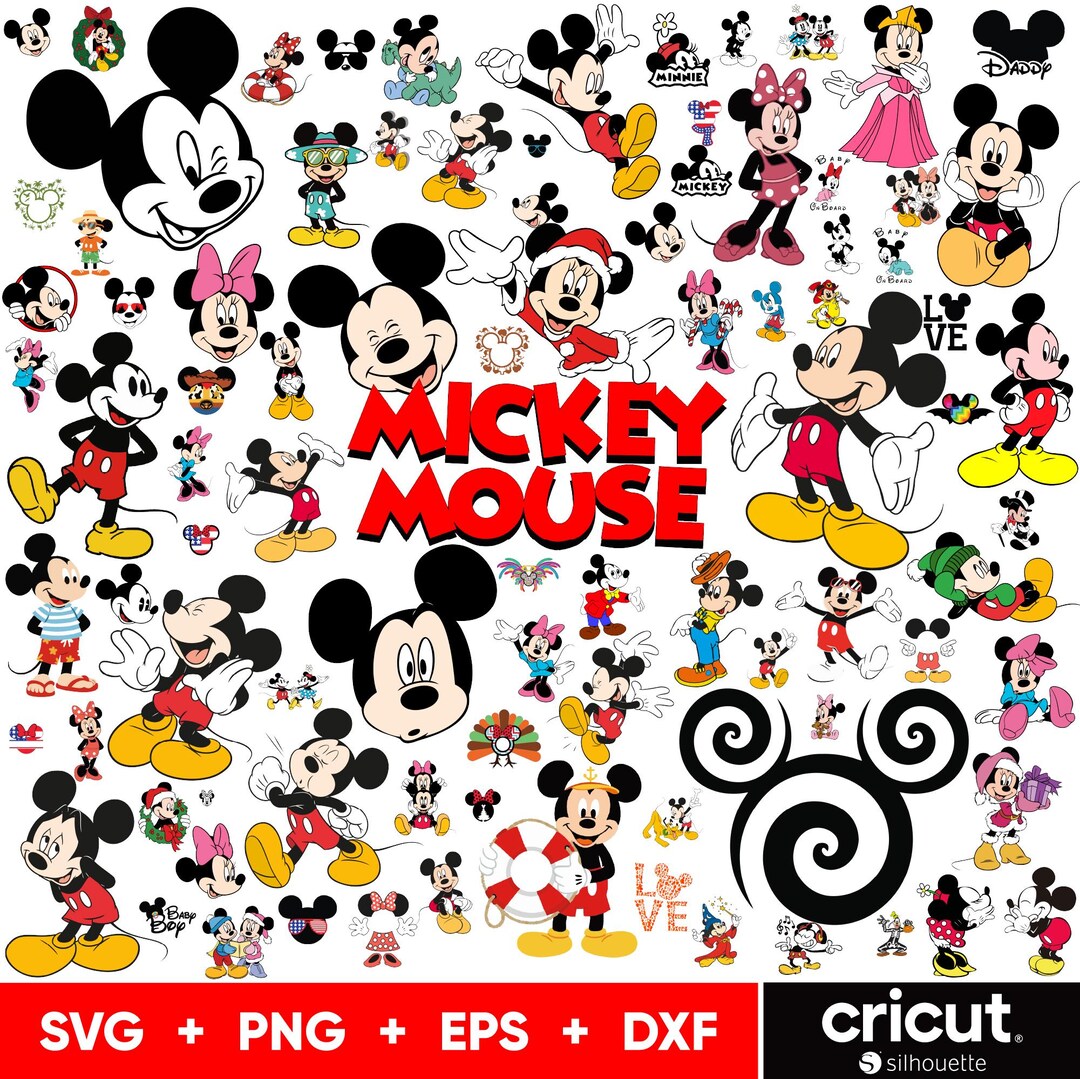 Mickey Mouse SVG Bundle: Mouse & Friends Clipart (digital Download) - Etsy
