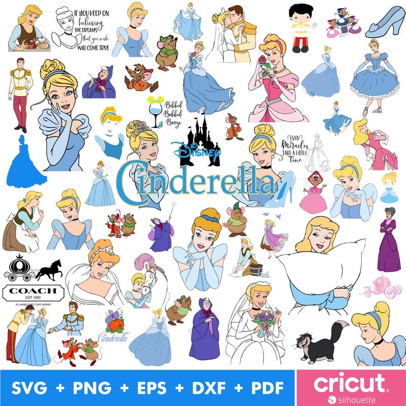 Cinderella Stickers - Etsy