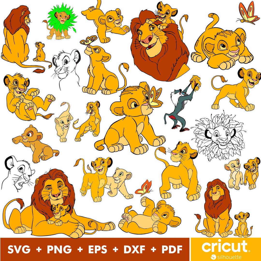 Baby Simba SVG Bundle: Lion King Clipart (digital Download) - Etsy