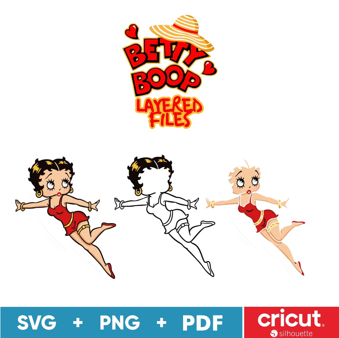 Betty Boop Summer SVG Bundle: Cricut & Silhouette Files (digital ...