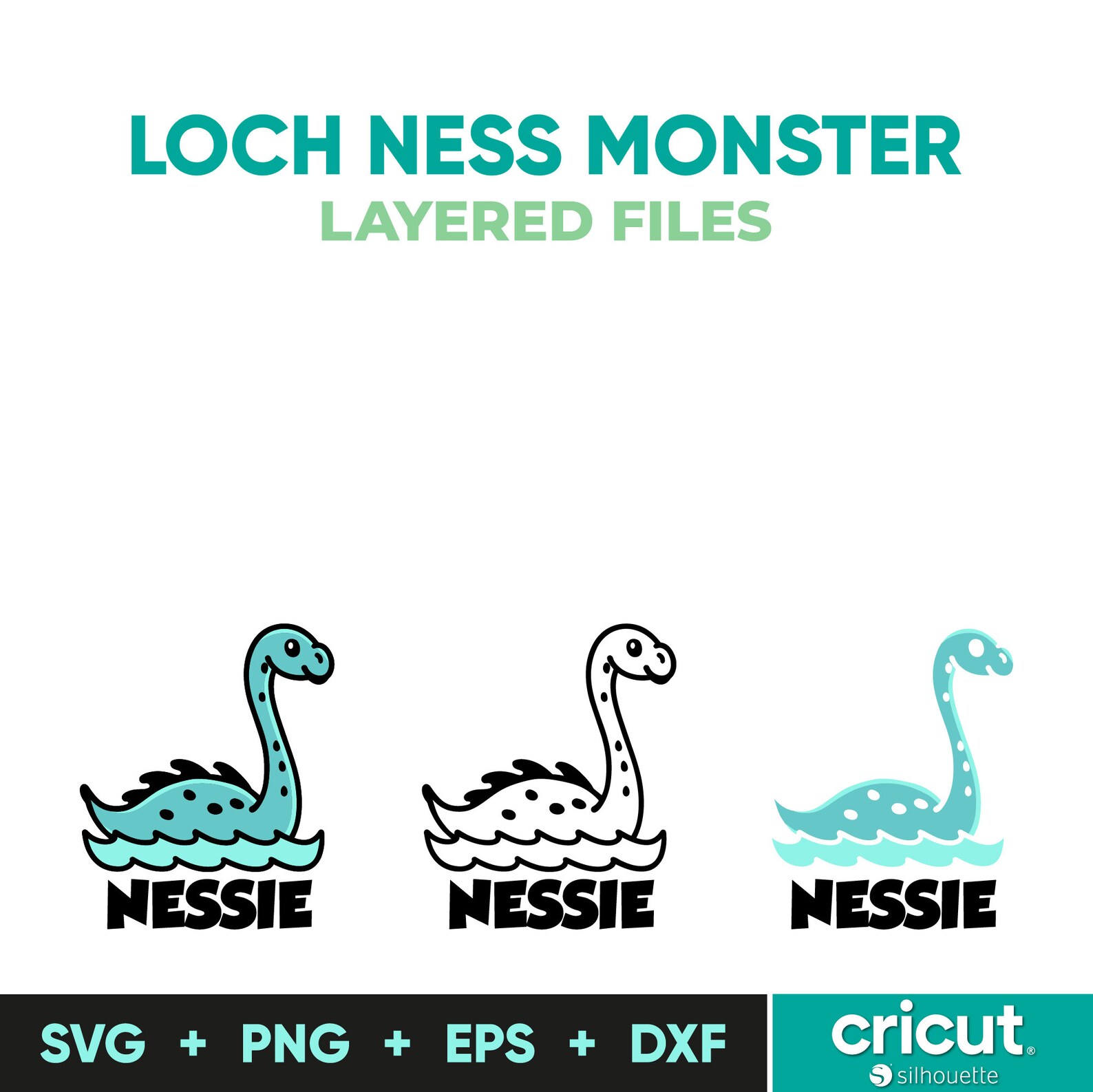 Loch Ness Monster SVG Bundle, Nessie Svg & Png Files for Cricut, Loch ...
