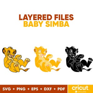 Baby Simba SVG Bundle: Lion King Clipart (digital Download) - Etsy
